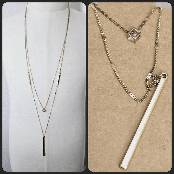 LC Lauren Conrad | Jewelry | Lc Lauren Conrad Gold Tone Long Tiered ...